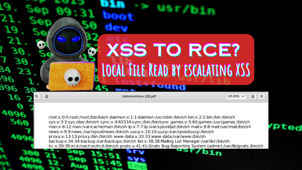 XSS to RCE: How Bug Hunter Escalating XSS to Read Local File System via PDF | SECRY